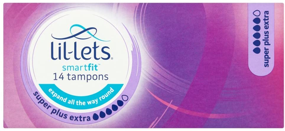 Lil-Lets Non-Applicator Super Plus Extra Tampons, 1 Pack of 14, Very ...