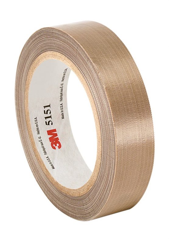 TapeCase 5151 1.625″ x 36yd Light Brown PTFE Glass Cloth Tape ...