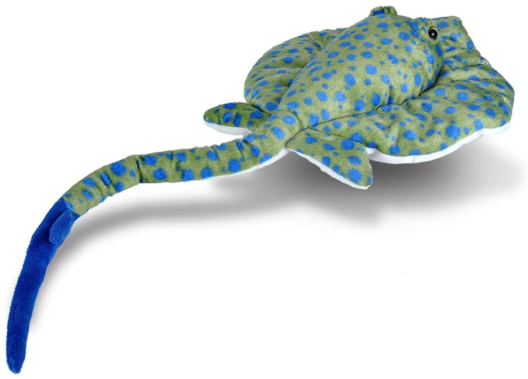 Wild Republic Blue Spotted Ray Plush Soft Toy, Cuddlekins Cuddly Toys ...