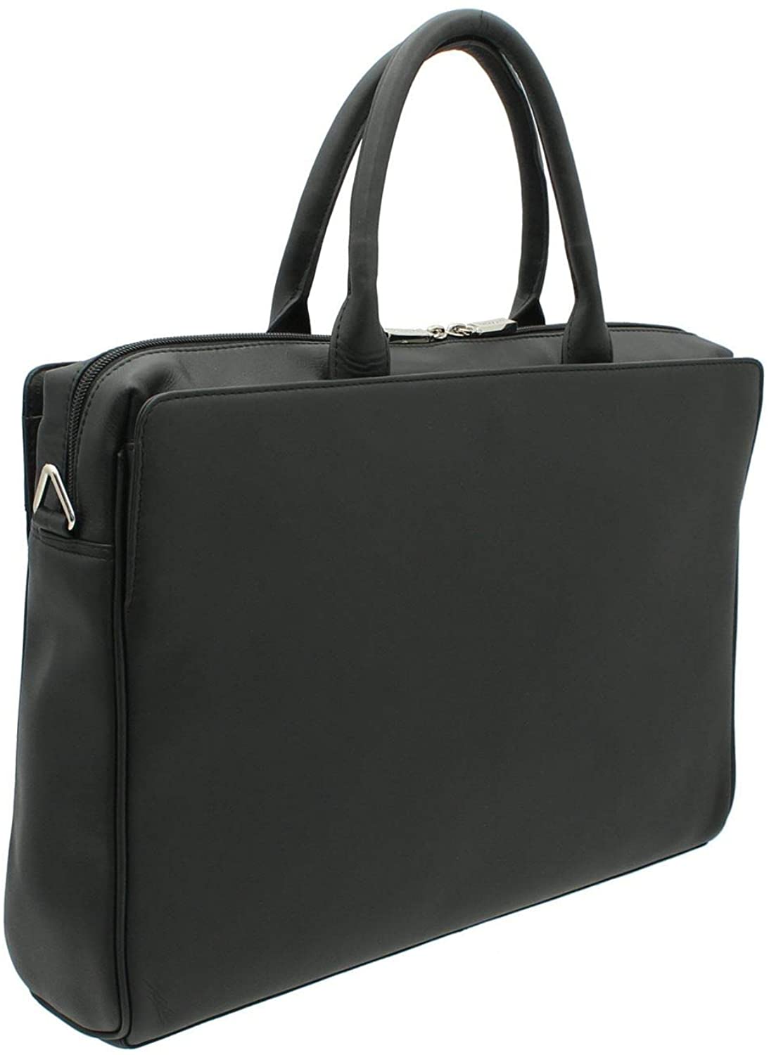 Visconti Ollie Ladies Leather Briefcase with Grab Handles and ...