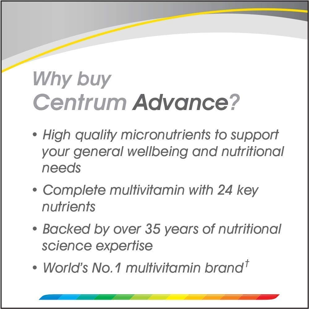 2 Packs of Centrum Advance 100 Tablets = Total 200 Tablets – BigaMart