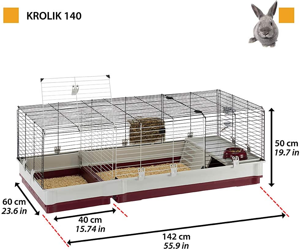 Ferplast rabbit cage Krolik 140 guinea pigs and small animals house, in ...