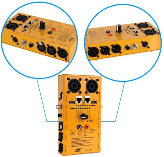 Pyle PCT40 12-Plug Pro Audio Cable Tester 12-in-1 Line Finder ...