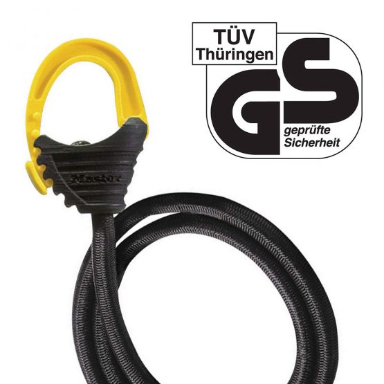 Master Lock 3205EURDAT Bungee with Carabiner Clip, Black, 80 cm Bungee ...