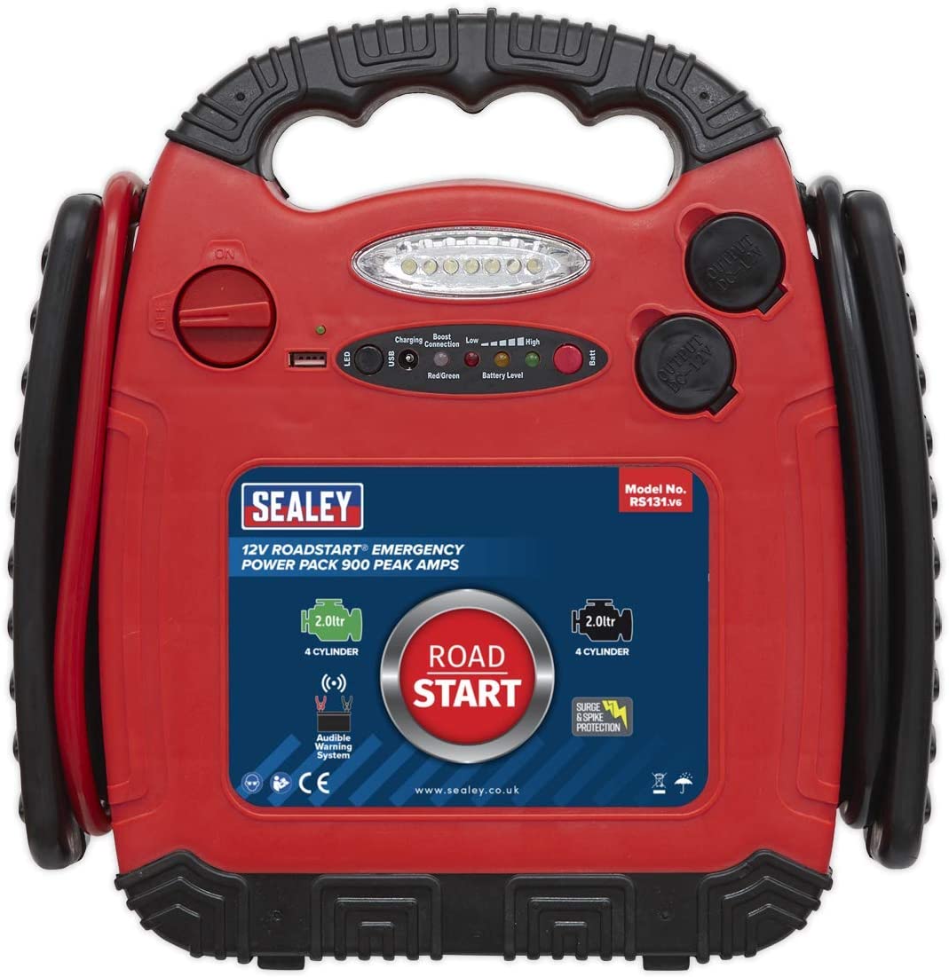 Sealey RS131 Roadstart Emergency Power Pack, 12V, 900 Peak Amps – BigaMart
