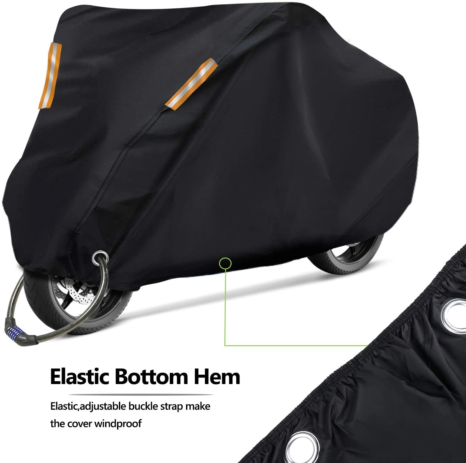 RATEL Motorcycle Cover, Newly Upgraded 210D Oxford Fabric Motorbike ...