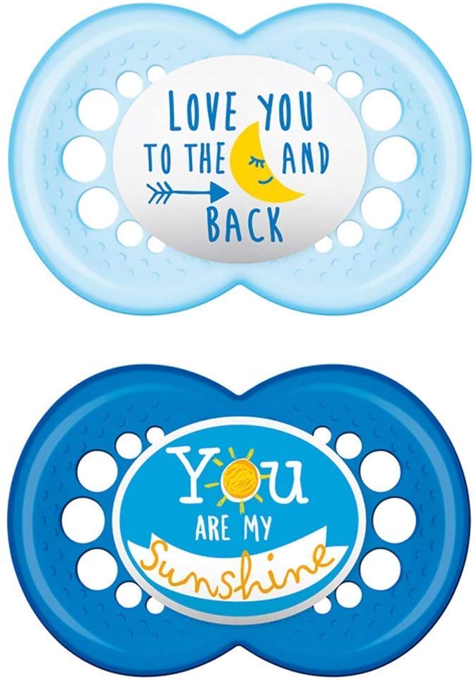 MAM Original & Air Latex Dummies 6- 16 months, pack of 6 incl. 3 travel ...