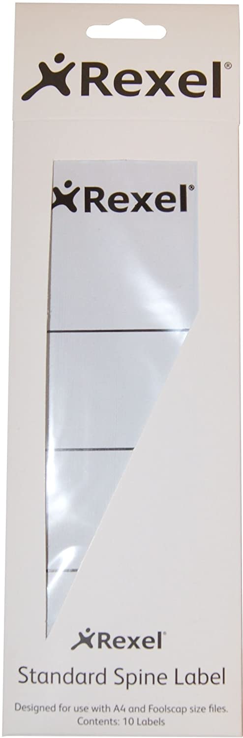 Rexel Self Adhesive Spine Labels for Lever Arch Files & Box Files, Pack ...
