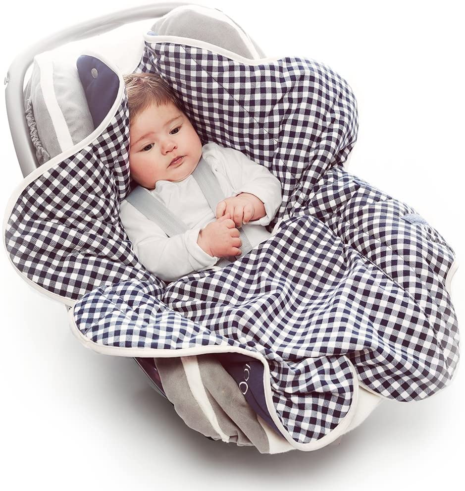 Wallaboo Baby Blanket Fleur, For Pram, Moses Basket, Crib, Car Seat ...