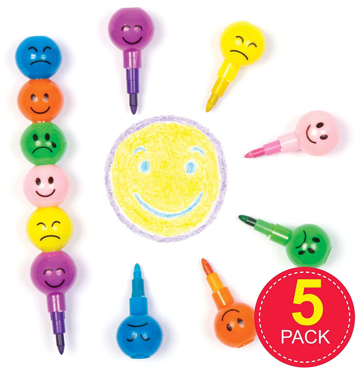 Funky Face POP-A-Crayons (Pack of 5) – BigaMart