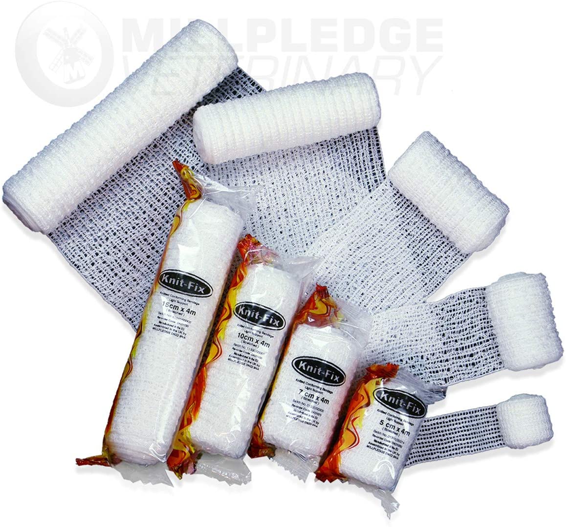 Knit-Fix Bandages 15cm x 4m. Pack x 10. Veterinary Conforming Bandages ...