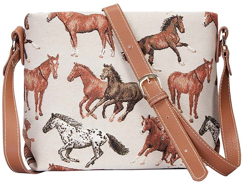 Signare Tapestry Crossbody Bag Small Shoulder Bag for Women with Horse ...