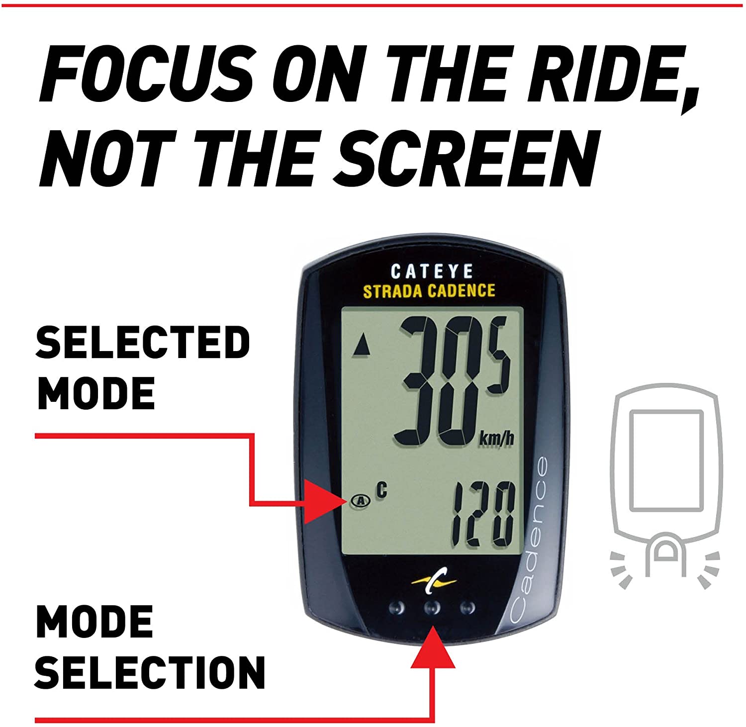 CatEye Black Strada Cadence Wired Road Bike Computer – BigaMart