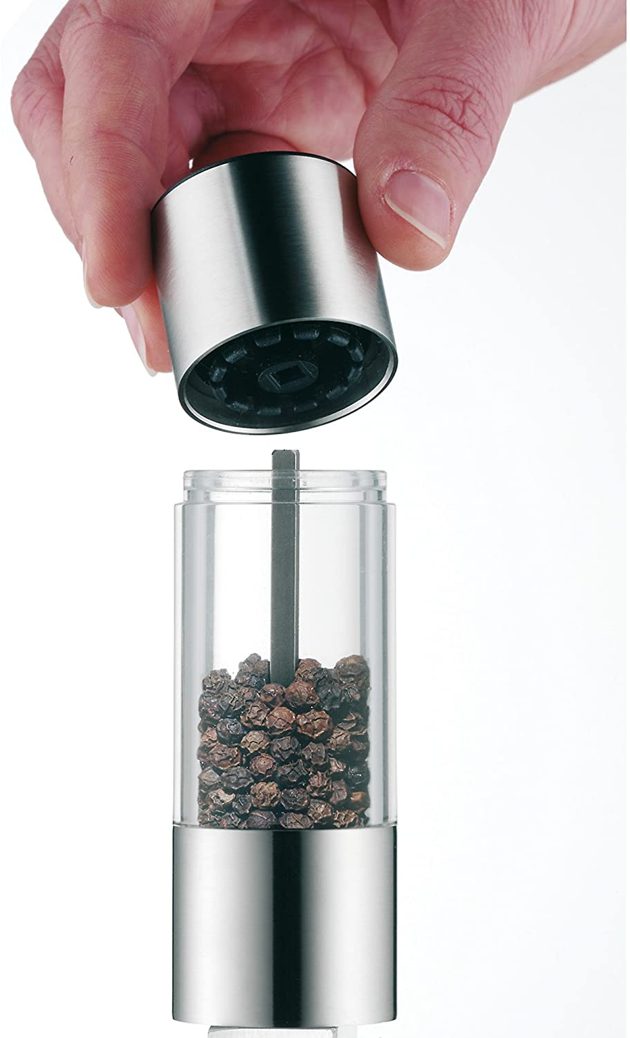WMF mini spice mill with a ceramic grinder for salt, pepper, dried ...