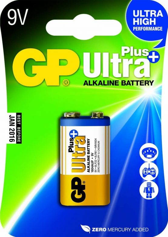 GP Batteries ULTRA PLUS 9V Alkaline E Block Battery – BigaMart