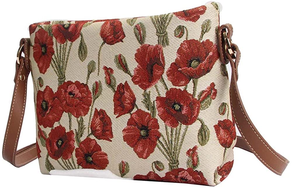 Signare Tapestry Crossbody Bag Small Shoulder Bag for Women with Floral ...