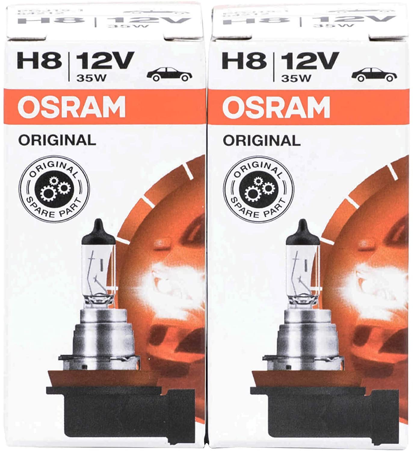 Osram 64212 Original Line H8 12 V Car Light Bulbs, OEM Quality Halogen ...