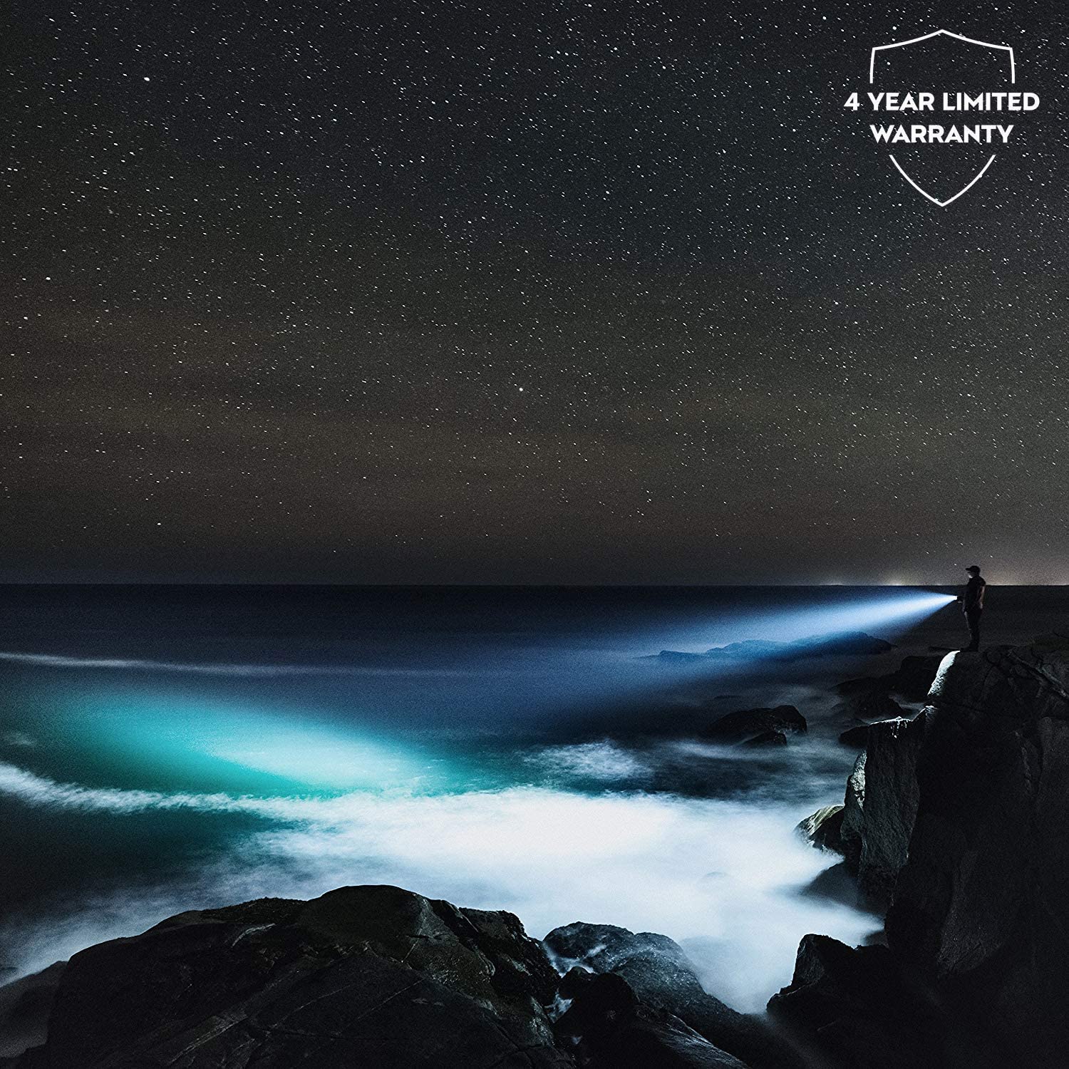 NoCry 18W Waterproof Rechargeable Torch Light (Flashlight) with 1000 ...