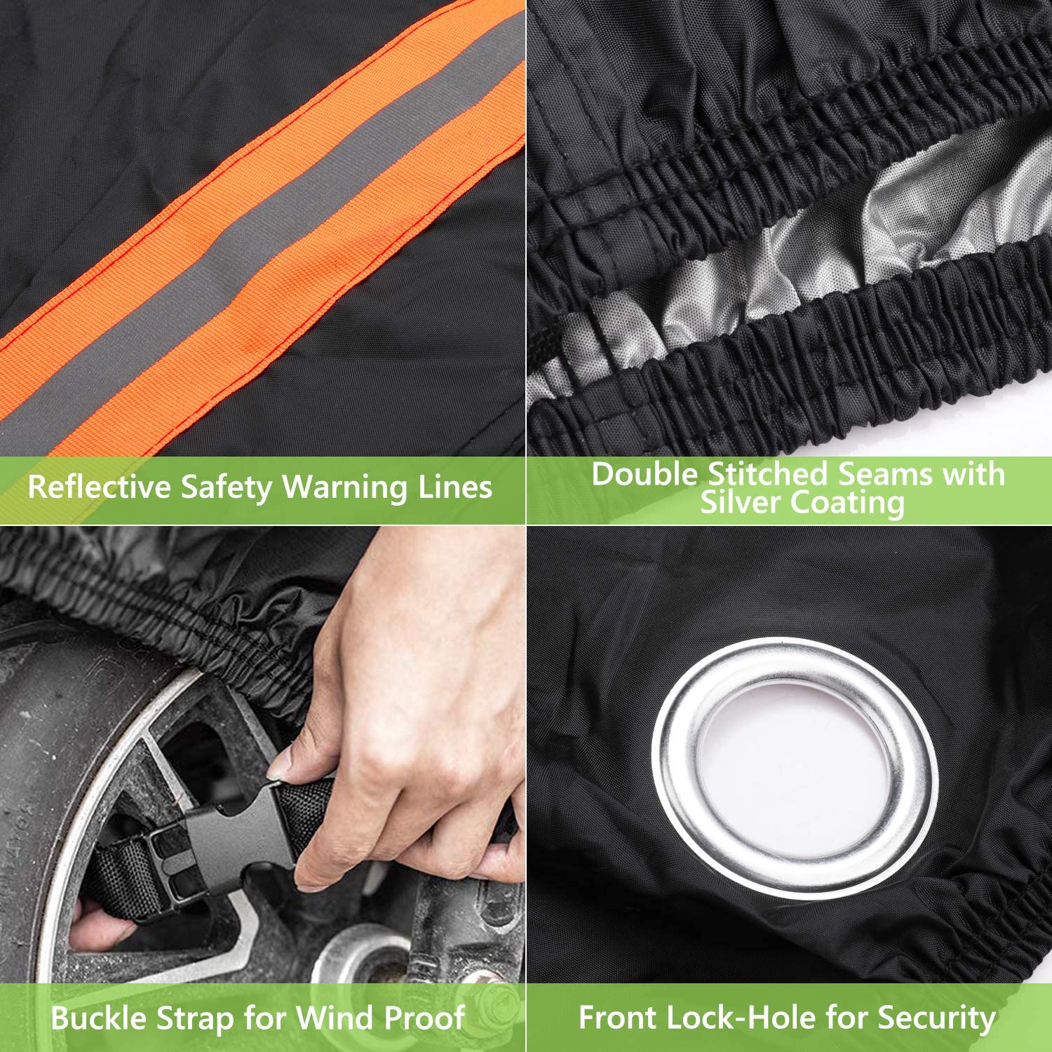 RATEL Motorcycle Cover, Newly Upgraded 210D Oxford Fabric Motorbike ...