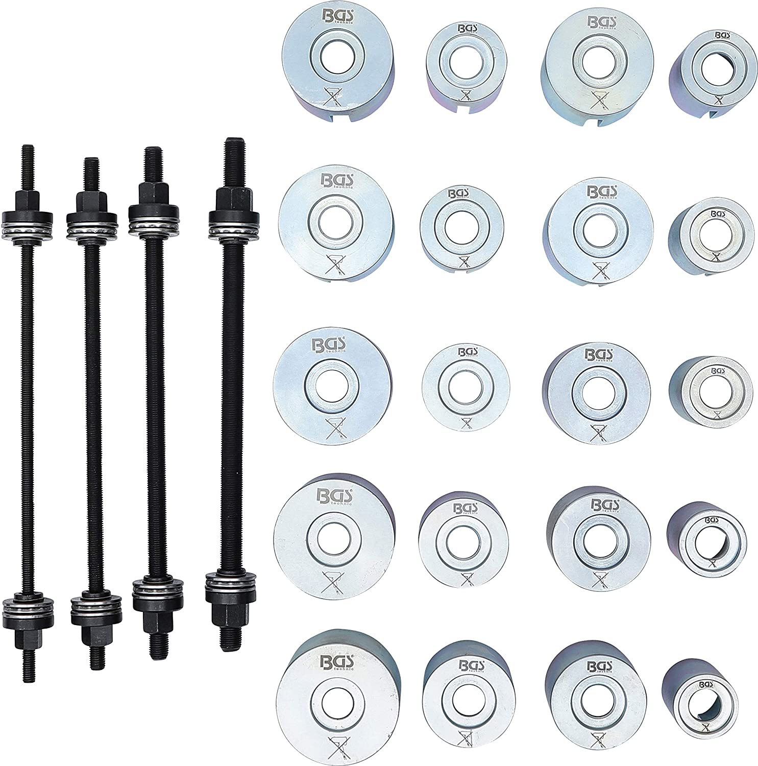 BGS 1514 | Pull and Press Sleeve Kit | with 4 Spindles | 24 pcs. - BigaMart