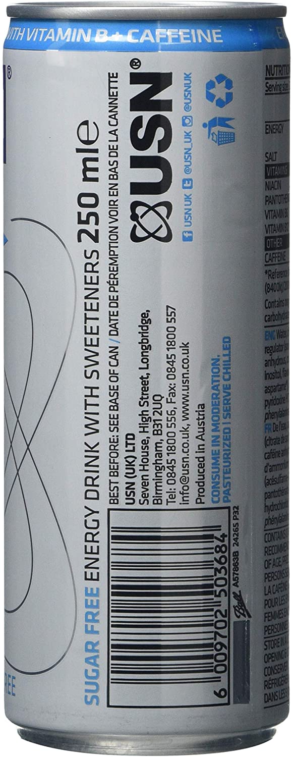 USN Spike Sugar Free Energy Drink, 250 ml, Pack of 24 - BigaMart
