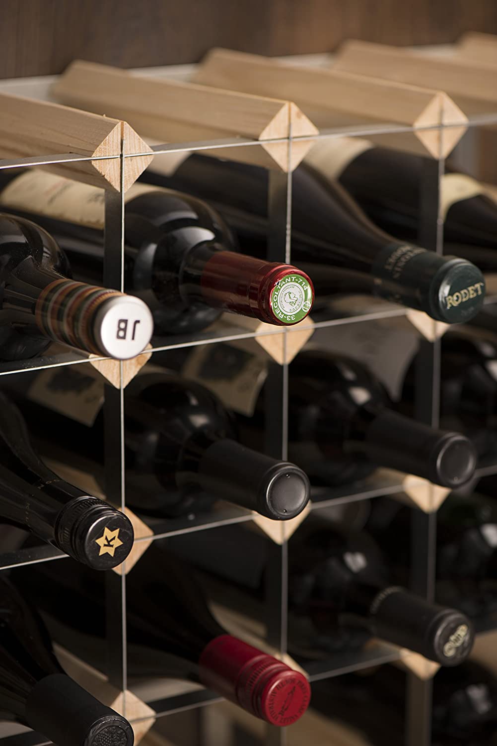 RTA 15 Bottle Traditional Wine Rack-Kit-Natural Pine (FSC) – BigaMart