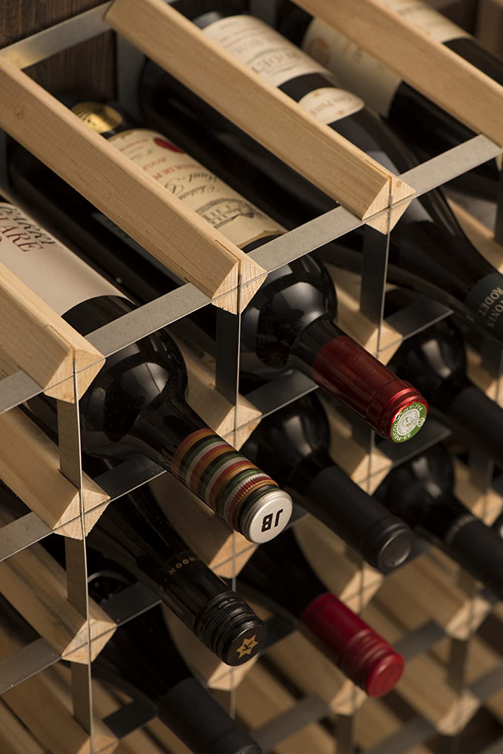 RTA 15 Bottle Traditional Wine Rack-Kit-Natural Pine (FSC) – BigaMart
