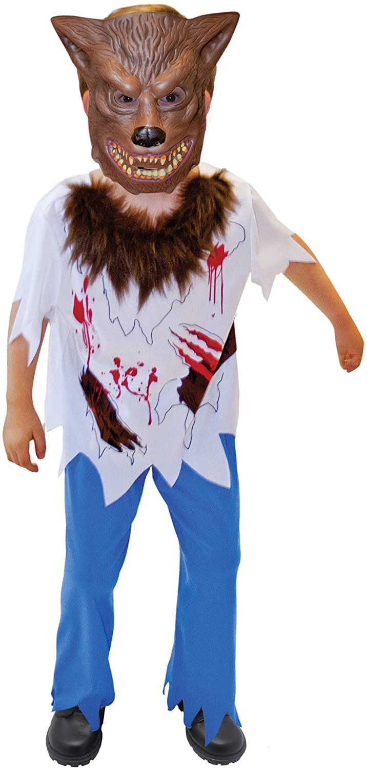 amscan 996237 Boys Werewolf Boy Halloween Fancy Dress Costume Age 6-8 ...
