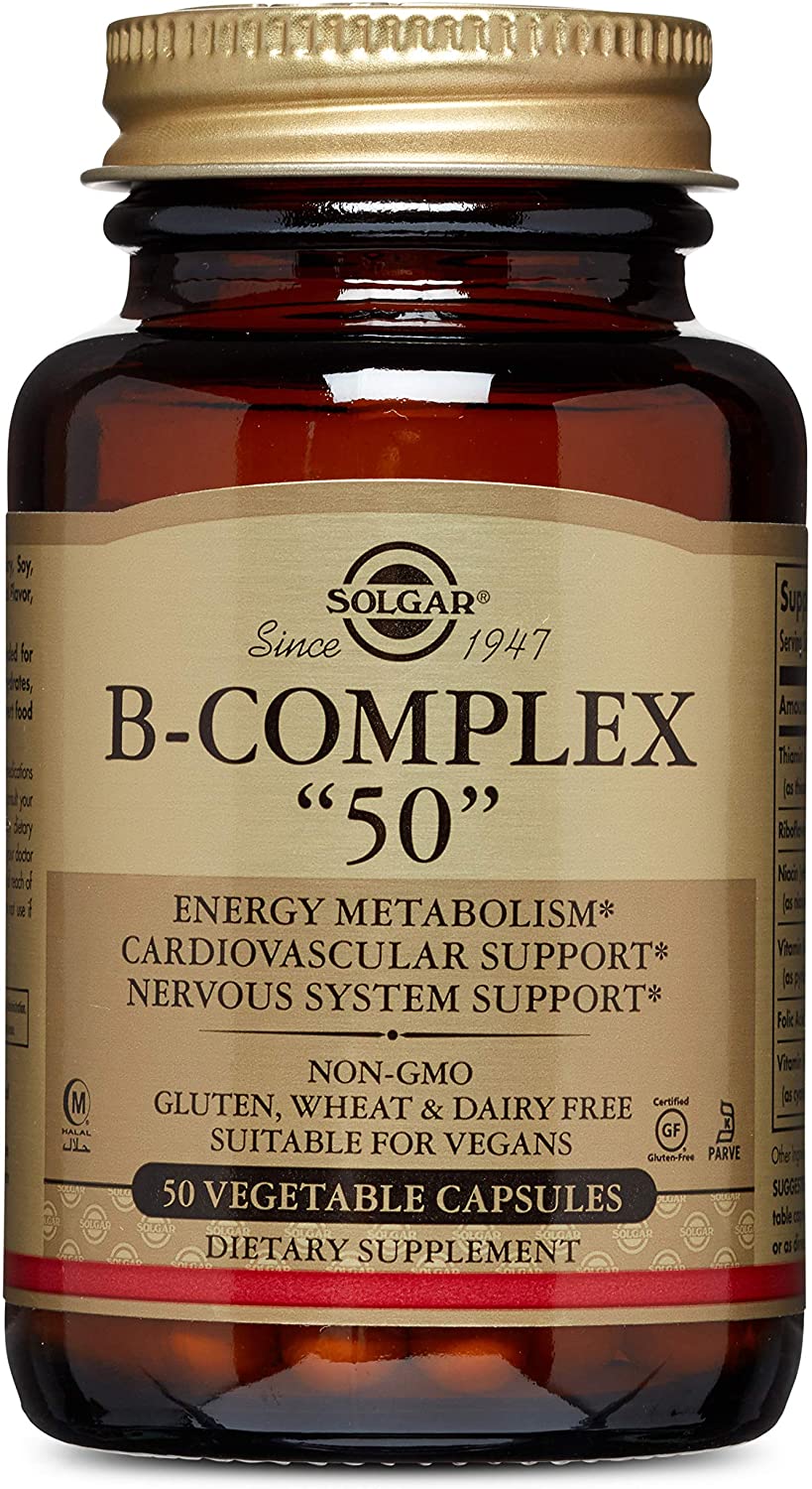 Solgar Vitamin B-Complex ”50” Vegetable Capsules – Pack of 50 – BigaMart