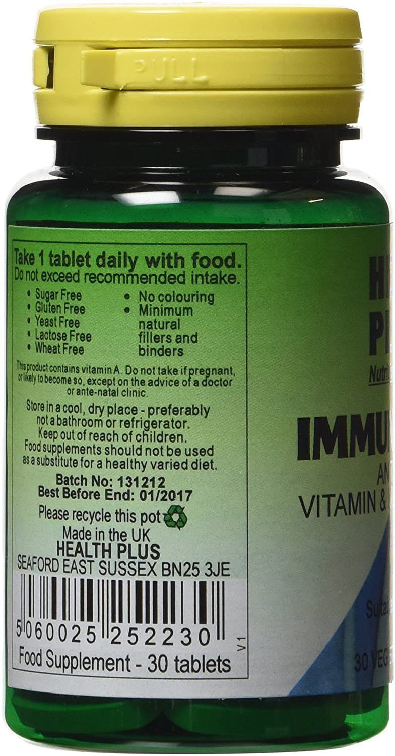 Health Plus Immuno Power One-a-day Multivitamin Supplement – 30 Tablets ...