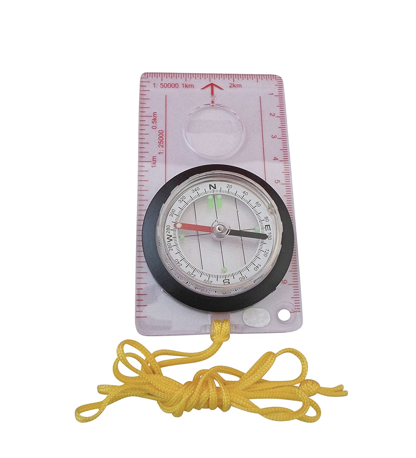 Ajax Scientific MA220-0100 Map Compass with Built-in Magnifier, 100 mm ...