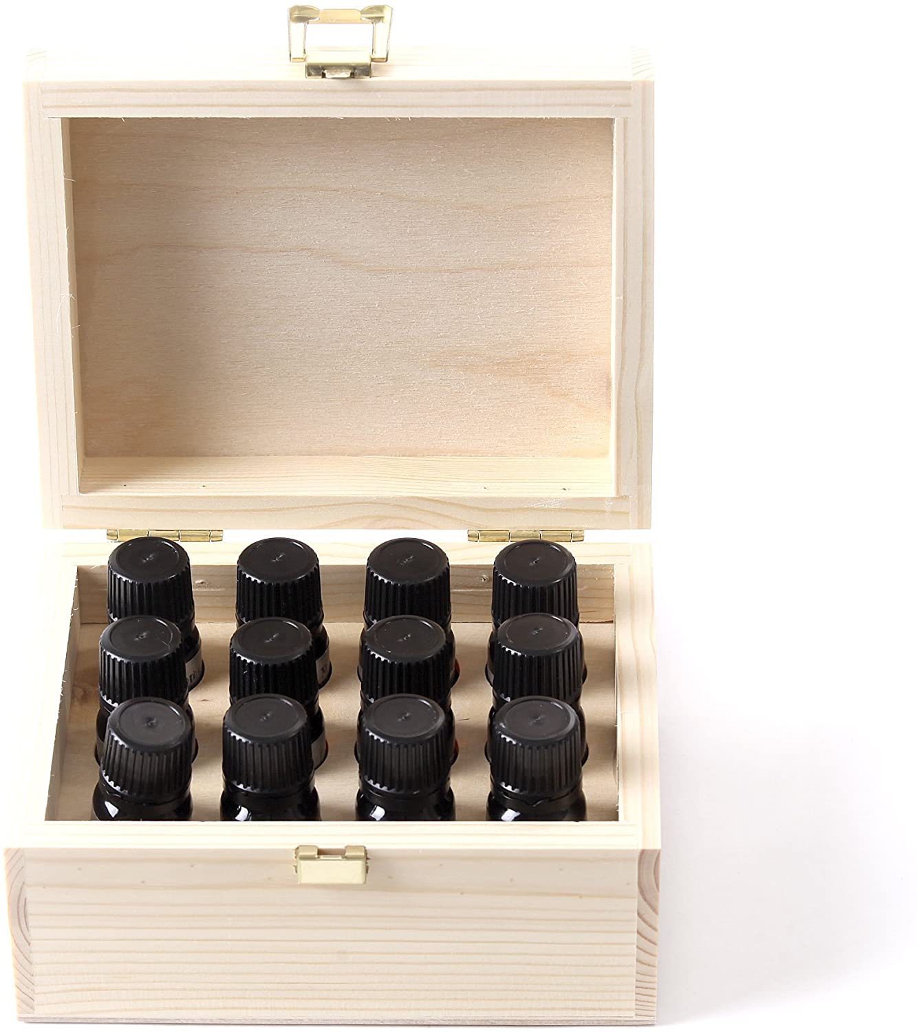 Wooden Aromatherapy Gift Box – (Empty But Can Hold 12 x 10ml Glass ...