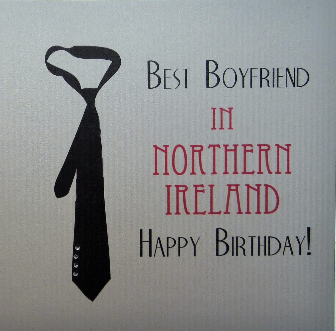 WHITE COTTON CARDS Best Boy Friend in Northern Ireland Happy Birthday ...