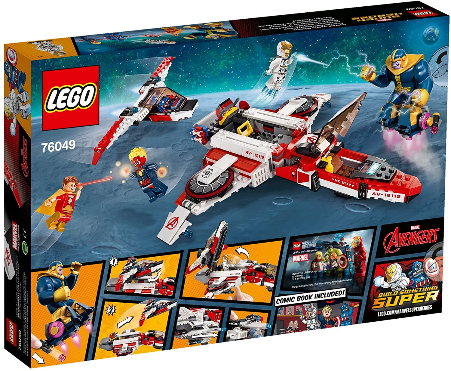 LEGO 76049 Super Heroes “Avenjet Space Mission” Building Set (Multi ...