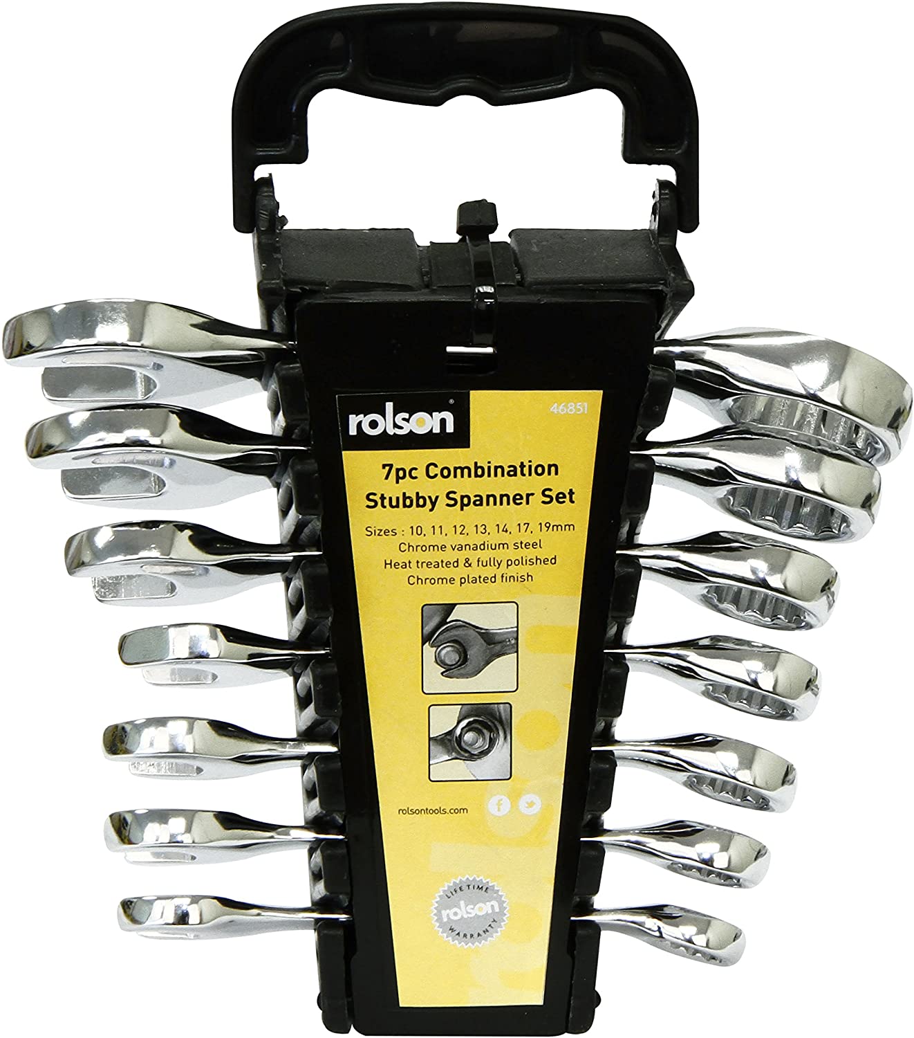 Rolson 46851 Stubby Spanner Set, Multi-Colour – BigaMart