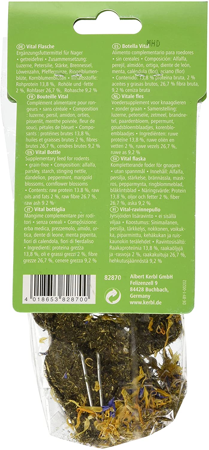 Kerbl Native Snack Vital Bottle, 2 Pieces, 70 g, 7 x 4 x 2 cm, Pack of ...