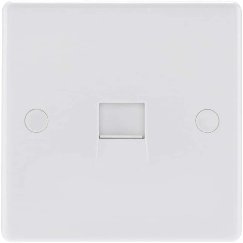 BG Electrical 8BTS/1-01 Single Secondary Telephone Slave Socket, Round ...