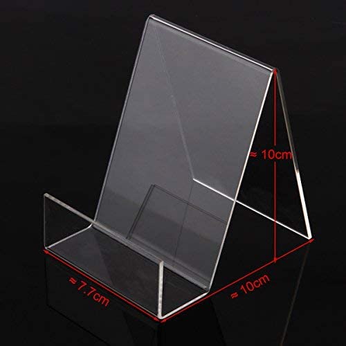 Pack of 5 Clear Acrylic Book Sign Holder Slanted Display Stands Poster ...