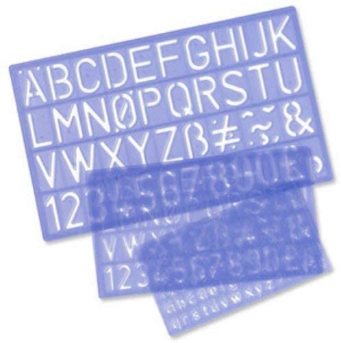 6 Piece Plastic Letter Stencil Alphabet Stencils Ruler Sets Drawing ...