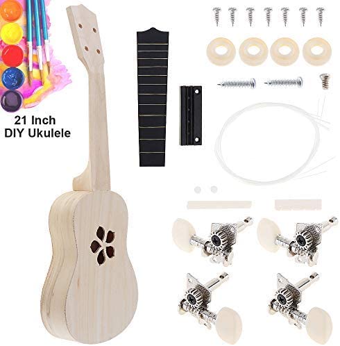 OriGlam 21 Inch Ukulele DIY Kit, Hawaii Ukulele Kit, Make Your Own ...