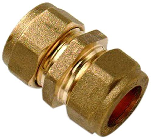 Merriway BH02887 Compression Fitting Brass Straight Connector, 22mm ...