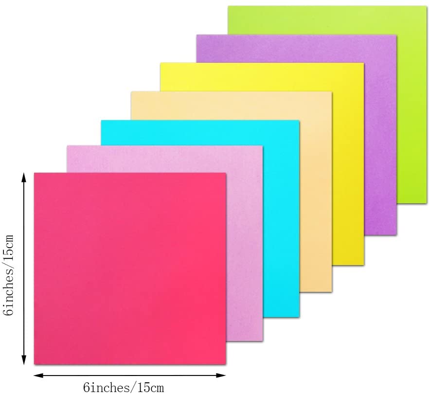 kissDate 3 Pack 150 Sheets 6 Inches Double-Sided Square Origami Paper ...