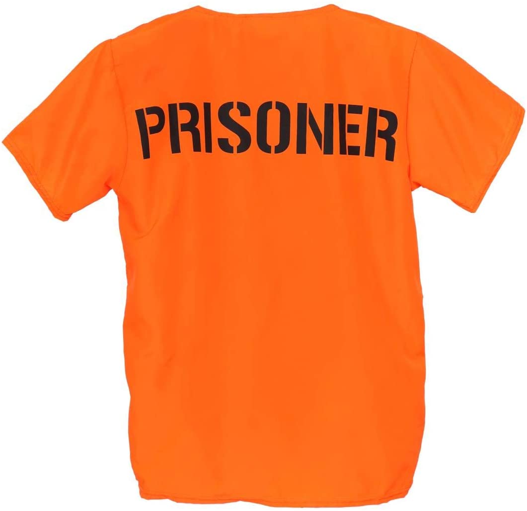 ADULTS UNISEX ORANGE CONVICT PRISONER COSTUME. CONVICT, PRISONER, COPS ...