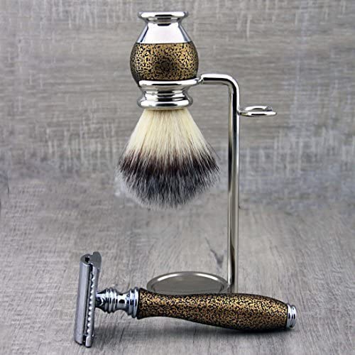 Haryali London Mens Shaving Kit Safety Razor With Synthetic Badger Hair ...