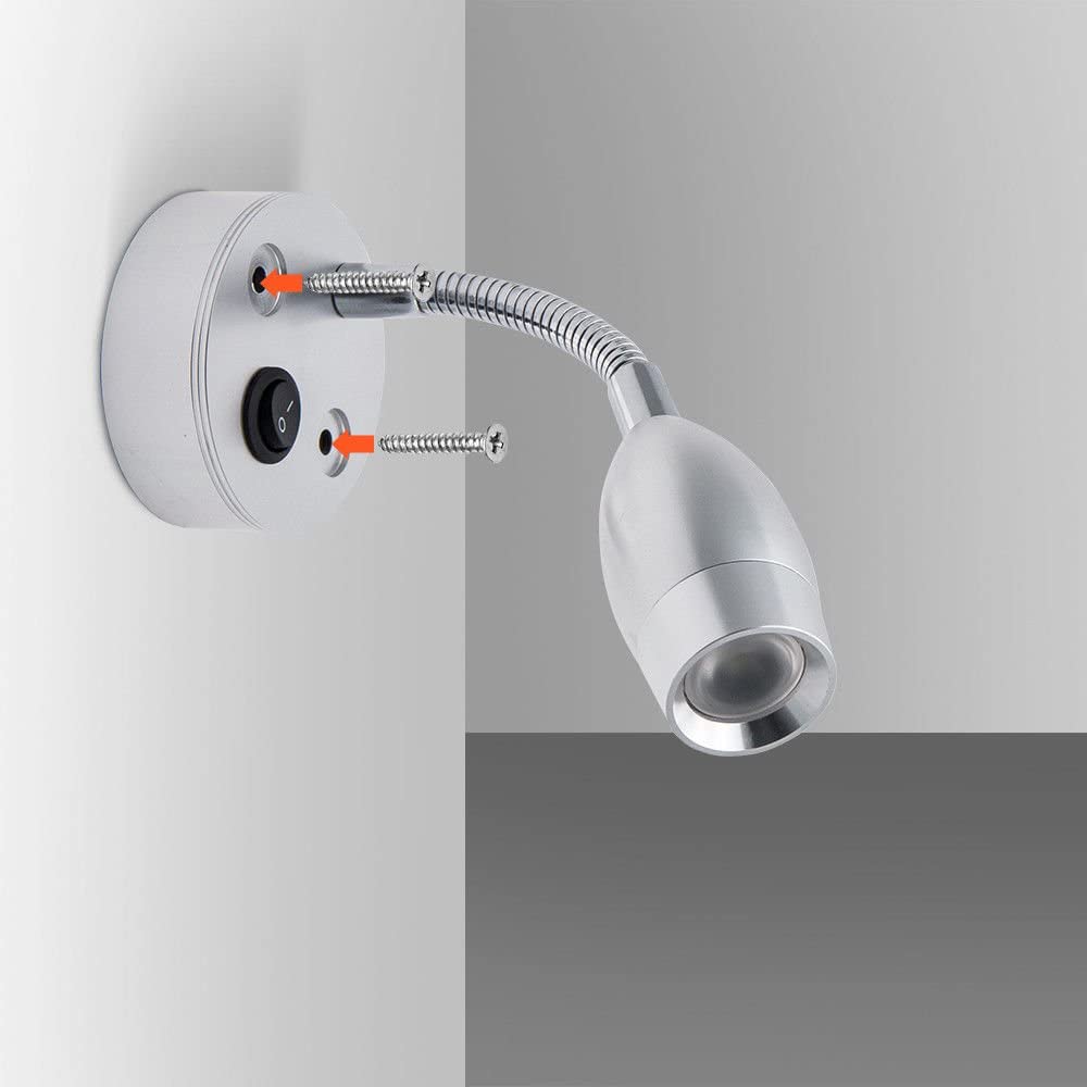 MASO 2x 12V LED Spot Reading Light Switch Camper Van Caravan VAN Boat ...