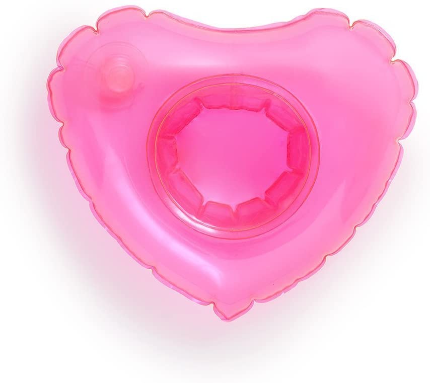 Bando Float On Drink Floaties – Translucent Neon Pink Hearts – Set Of 2 ...