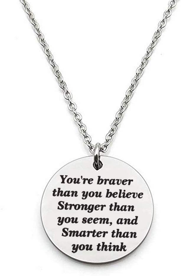 nuoshen Inspirational Keyrings, You are Braver Than You Believe ...