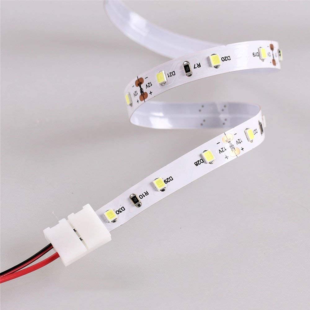 RUNCCI-YUN 3528 2 Pin LED Strip Connector Kit – 8mm LED Connector Kit ...