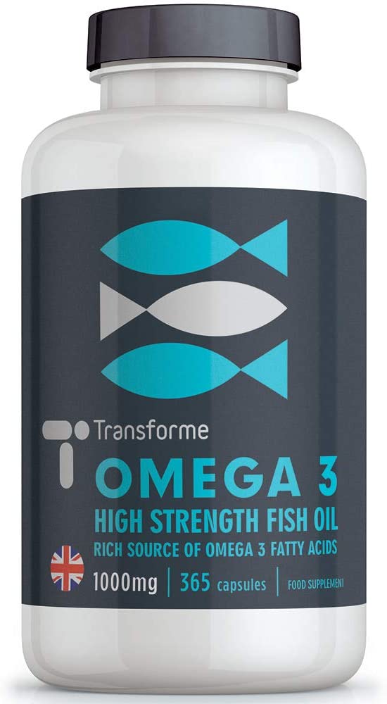 Omega 3 Fish Oil 1000mg 365 Softgels, Pure High Strength, Balanced EPA ...