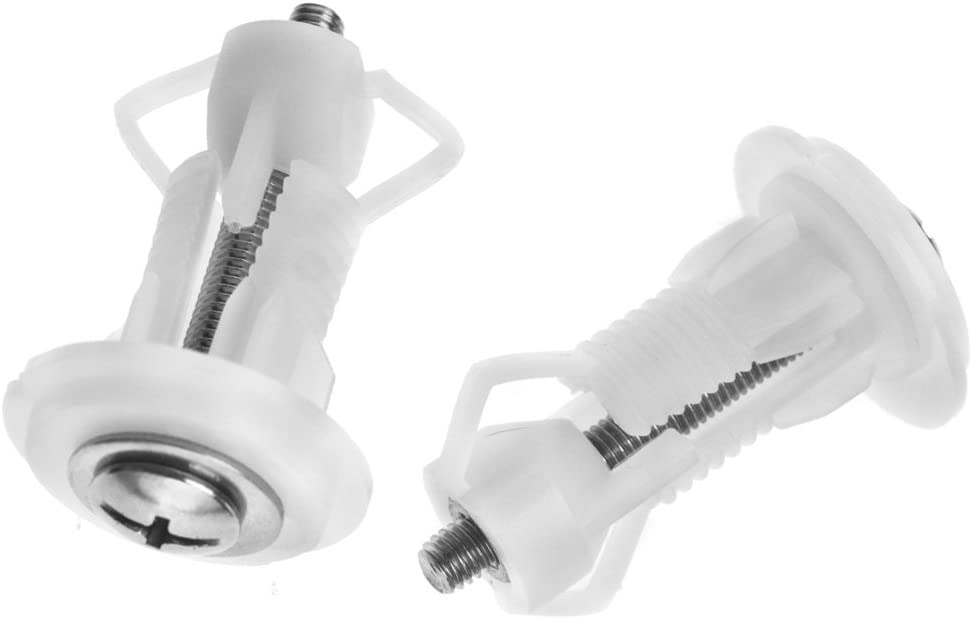 2pcs Toilet Top Cover Lid Seat Fixings WC Blind Hole Fitting White ...